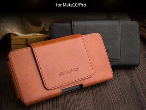 Inches Men Buiness Genuine Leather Waist Bag Mobile Phone Case For Huawei Mate Mate Pro