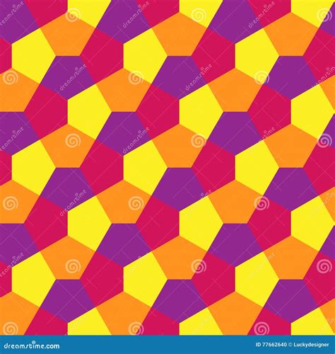 Seamless Geometric Pattern Pentagonal Regular Tiled Ornament Stock Vector Illustration Of