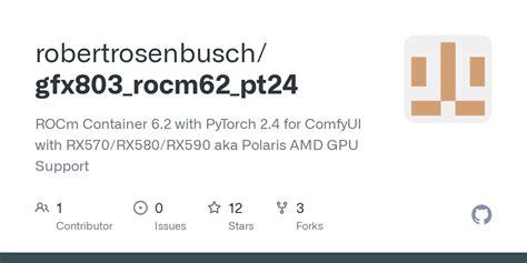 Github Robertrosenbuschgfx803rocm62pt24 Rocm Container 62 With