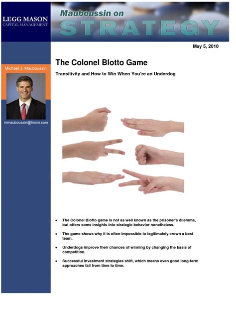 The Colonel Blotto Game Pdf Investing Market Capitalization