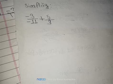 Simplify Frac 3 11 Frac 5 9 Filo