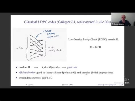 Free Video The Quantum Ldpc Manifesto Quantum Colloquium From Simons
