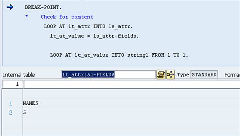 How To Create Watch Point For Internal Table Depen SAP Community