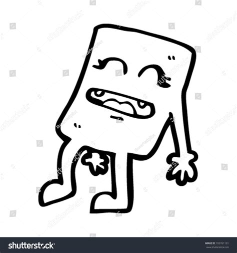 Cartoon Notelet Character Stock Vector Royalty Free 103761191