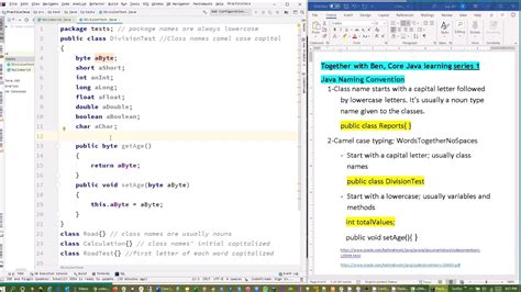 Task 1 Java Naming Convention Basics And Primitive Types YouTube