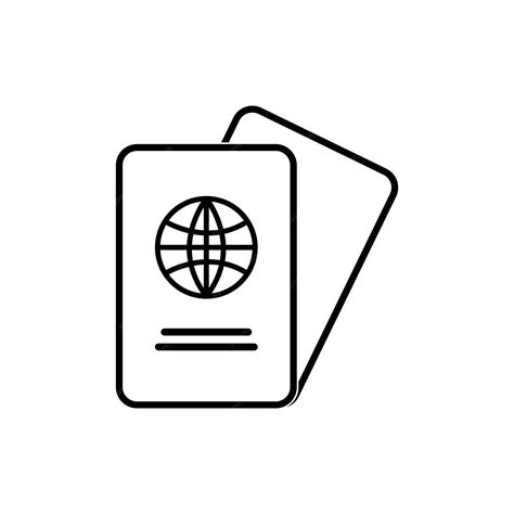 Premium Vector Passport Icon Vector Template Illustration Logo Design