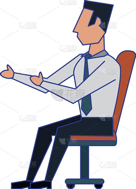 男商人计算机图标蓝色成一排卡通头像商务商务人士人专业人员