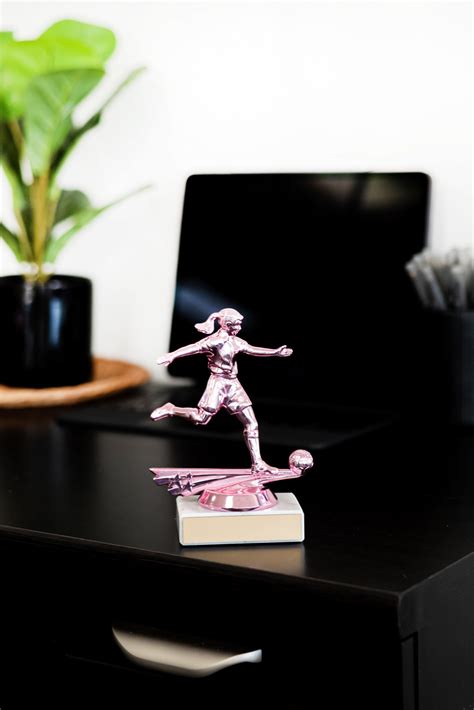 Pretty In Pink Soccer Trophy United Trophy