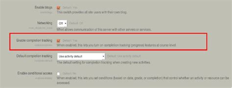 Moodle Totara Enable Completion Tracking Features At Course Level Webner Blogs Elearning