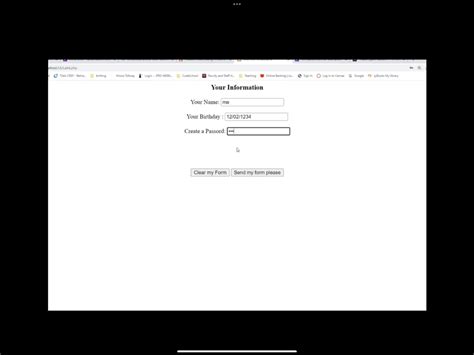 Solved 1 Create A Webpage That Has A Form That Collects