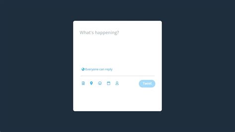 Create A Twitter Tweet Box Clone With Htmlcss And Javascript Youtube