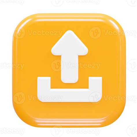 Upload Icon 3d Rendering Illustration Element 33158063 Png