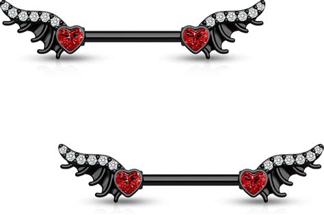 Cm Crareesi Mania Wing Nipple Ring 316l Stainless Steel Nipple Piercing Jewelry