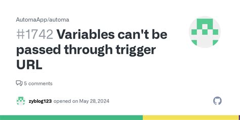 Variables Cant Be Passed Through Trigger Url · Issue 1742 · Automaapp