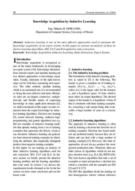 pdf knowledge acquisition by inductive learning