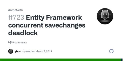Entity Framework Concurrent Savechanges Deadlock Issue 723 Dotnet