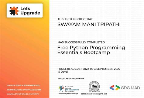 Swayam Mani Tripathi On Linkedin Python Upgrad