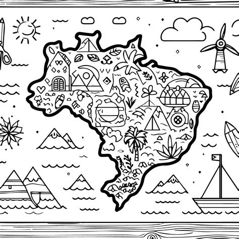 Desenhos De Imagem De Mapa Do Brasil Para Colorir E Imprimir Coloririnfo