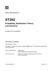 Study Resource Probability Distribution Theory And Inference Course Hero