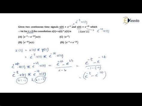 Mastering Numerical Problems Convolution Of Exponential Signals Signals And Systems GATE