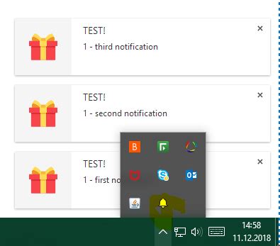 Javascript Notification API Chrome Doesn T Show Latest One At The Top Stack Overflow