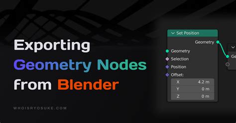 Exporting Geometry Nodes From Blender