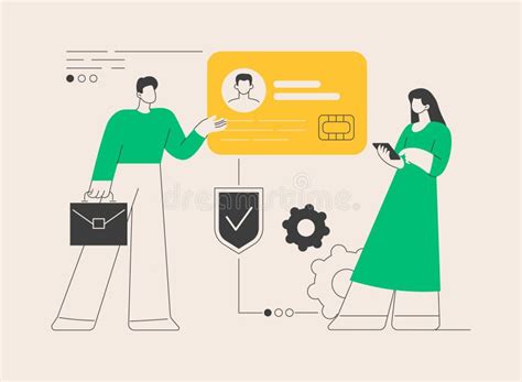 Smart Id Card Abstract Concept Vector Illustration Stock Vector Illustration Of Electronic