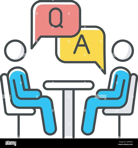 personal interview survey color icon questions and answers poll