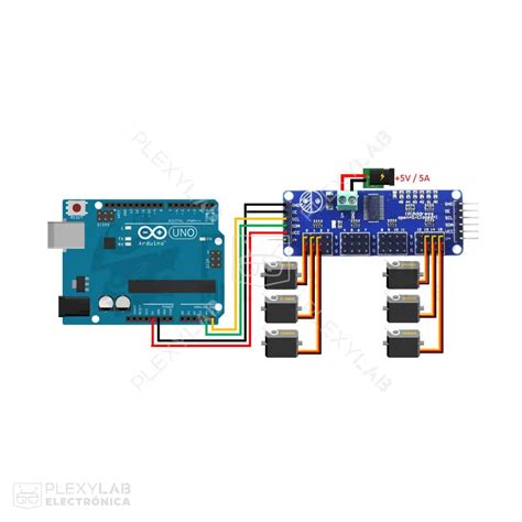 módulo driver para servomotores pca9685 i2c de 16 canales 12 bits
