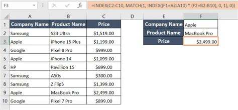 how to use index match lookup with multiple criteria in excel [2 cases]