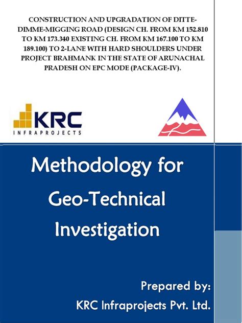 Methodology For Soil Geotechnical Investigation Pdf Geotechnical