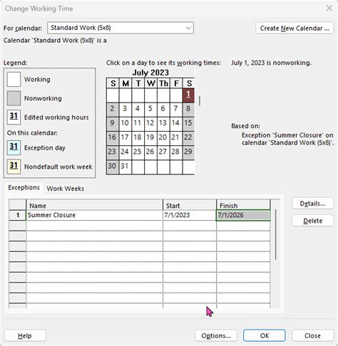 How To Create Calendars In Microsoft Project Taradigm