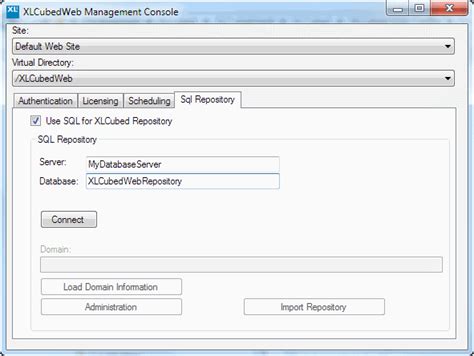sql repository version 8 xlcubedwiki