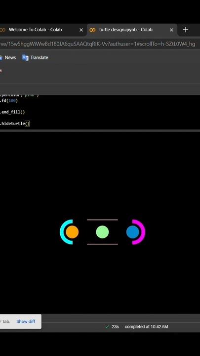 Making Of 💯💯amazing 😱 Design 115 💥💥 Using Python👈 Watch 😎 Now Pythonturtle Shortsfeed Shorts