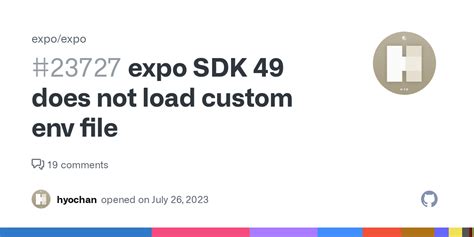 Expo Sdk 49 Does Not Load Custom Env File · Issue 23727 · Expoexpo