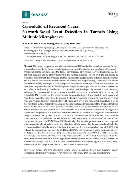Pdf Convolutional Recurrent Neural Network Based Event Detection In