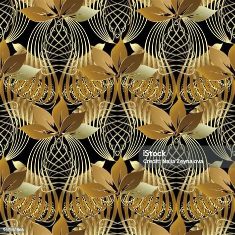 빈티지 장식 3d 추상 완벽 한 패턴입니다 벡터 잎이 펜 실바 니 아 0명에 대한 스톡 벡터 아트 및 기타 이미지 0명 꽃 식물 꽃무늬 Istock