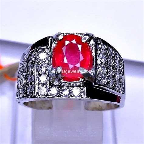 Cincin Ruby Cutting Batu Permata Batu Mulia