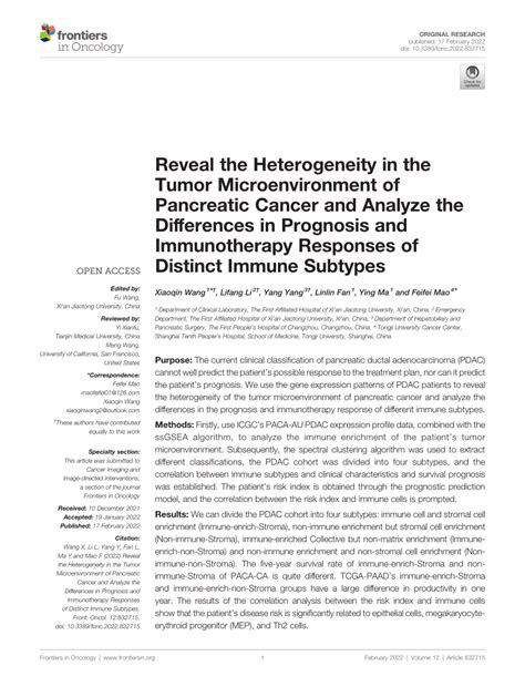 Pdf Reveal The Heterogeneity In The Tumor Microenvironment Of