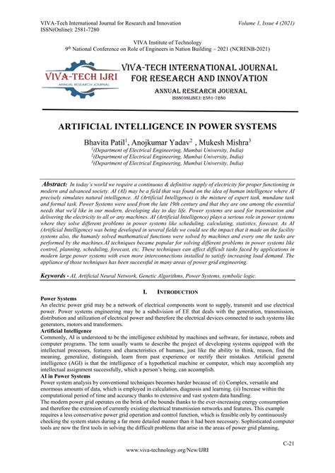 Artificial Intelligence In Power Systems Pdf