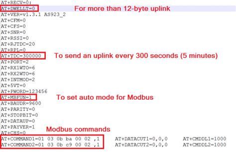 Configuration Commands For Dragino Nodes