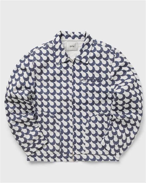 Arte Antwerp Allover Bauhaus Print Jacket Blue Bstn Store
