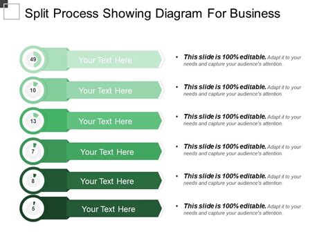 Split Process Showing Diagram For Business PowerPoint Slide Templates Download PPT