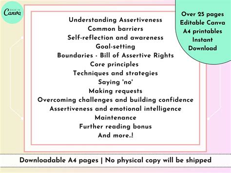 Assertiveness Workbook For Building Confidence And Effective