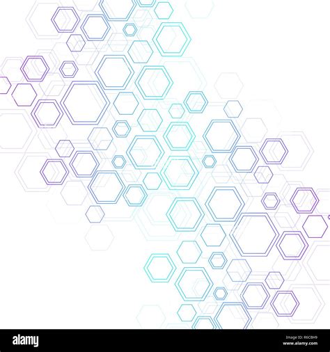 Abstract Hexagonal Background Hexagonal Molecular Structures