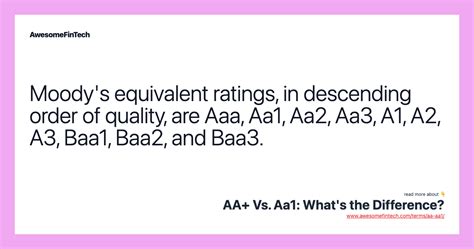 Aa Vs Aa1 Whats The Difference Awesomefintech Blog