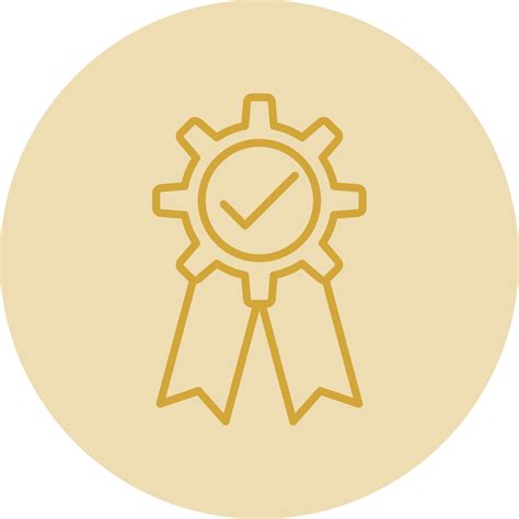 Quality Assurance Line Yellow Circle Icon Vector Art At Vecteezy