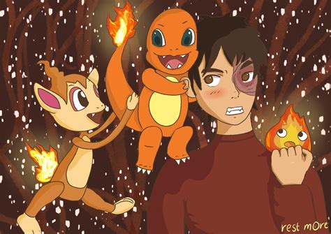 I Dont Know Why I Drew This But Heres Zuko Trying To Protect Calcifer
