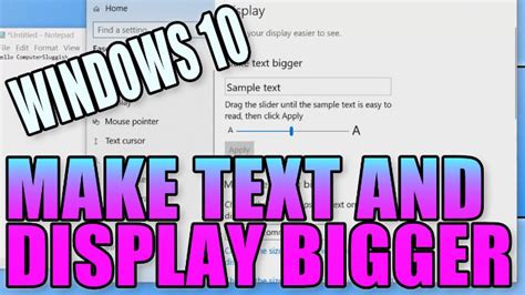 How To Make Your Windows 10 Text Bigger PC Tutorial ComputerSluggish