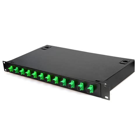 Fiber Patch Panel 12 Ports Installed 12 Core Sc Apc Coupler With